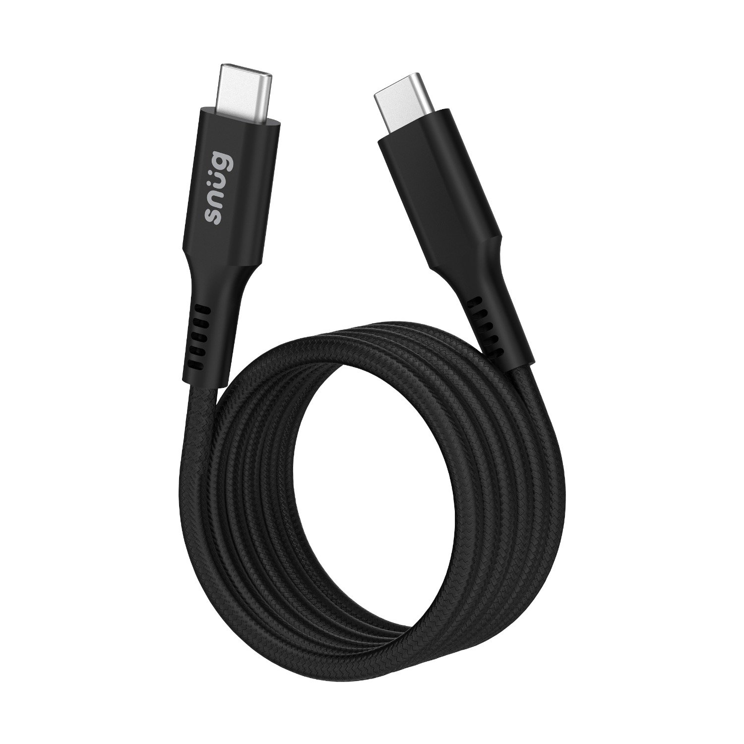 Snug Type-C To Type-C Magnetic Braided Cable 60W – 1.2 Metre – Black ...
